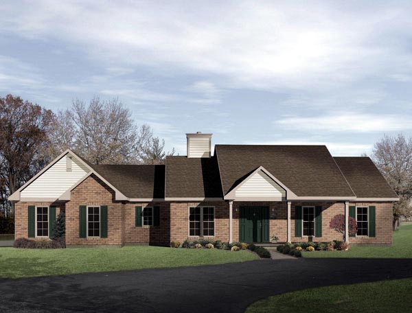 Plan 49103 | One-Story House with 3 Bed, 2 Bath, 3 Car