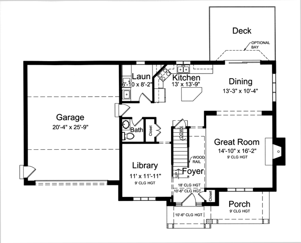 Plan 50167 | Traditional House with 3 Bed, 3 Bath, 2 Car