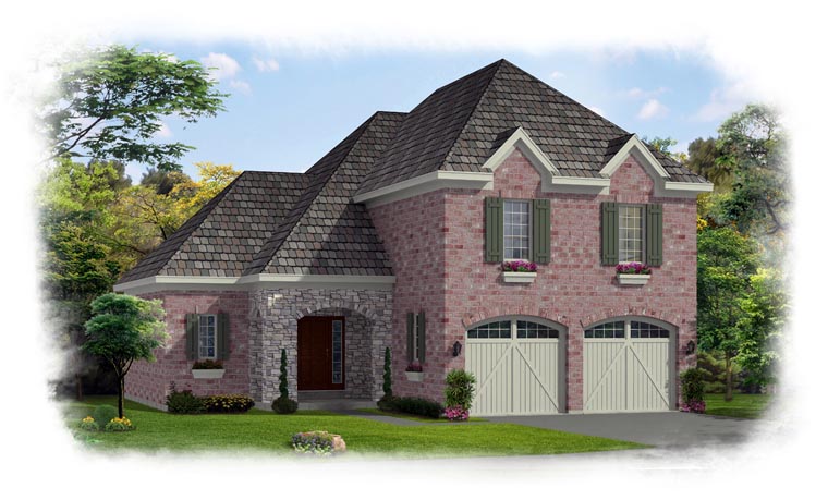 Plan 50193 | Traditional House with 3 Bed, 3 Bath, 2 Car