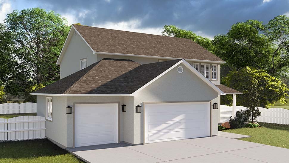 Plan 50412 | House with 6 Bed, 4 Bath, 3 Car