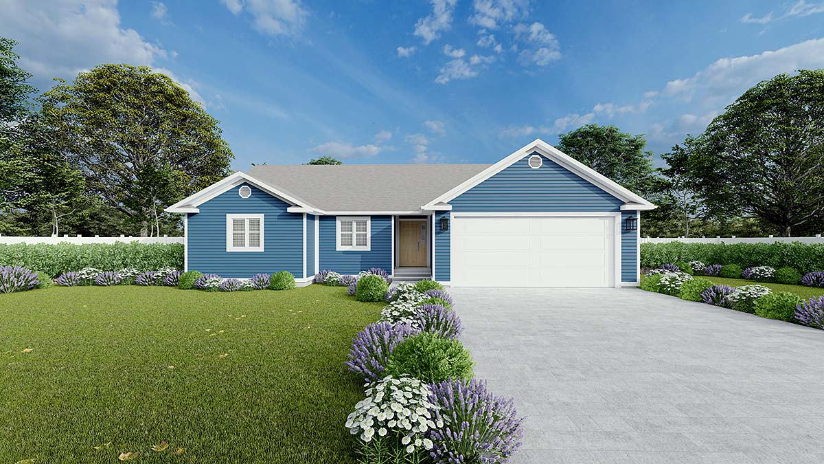 Plan 50456 | House with 5 Bed, 3 Bath, 2 Car