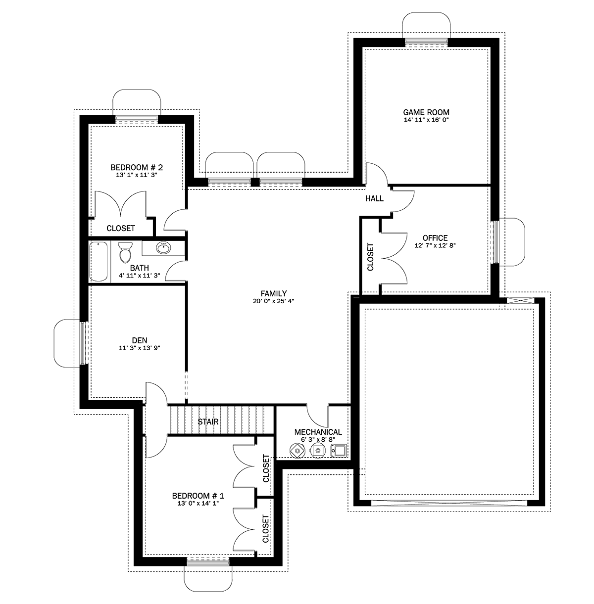 Plan 50482 | 3782 Sq Ft, 5 Bed, 3 Bath, 2 Car