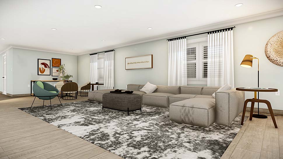 Plan 50484 | House with 5 Bed, 3 Bath, 3 Car