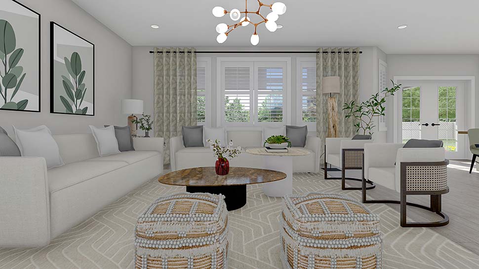 Plan 50484 | House with 5 Bed, 3 Bath, 3 Car