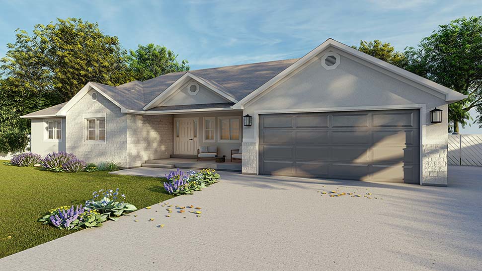 Plan 50505 | House with 5 Bed, 3 Bath, 2 Car