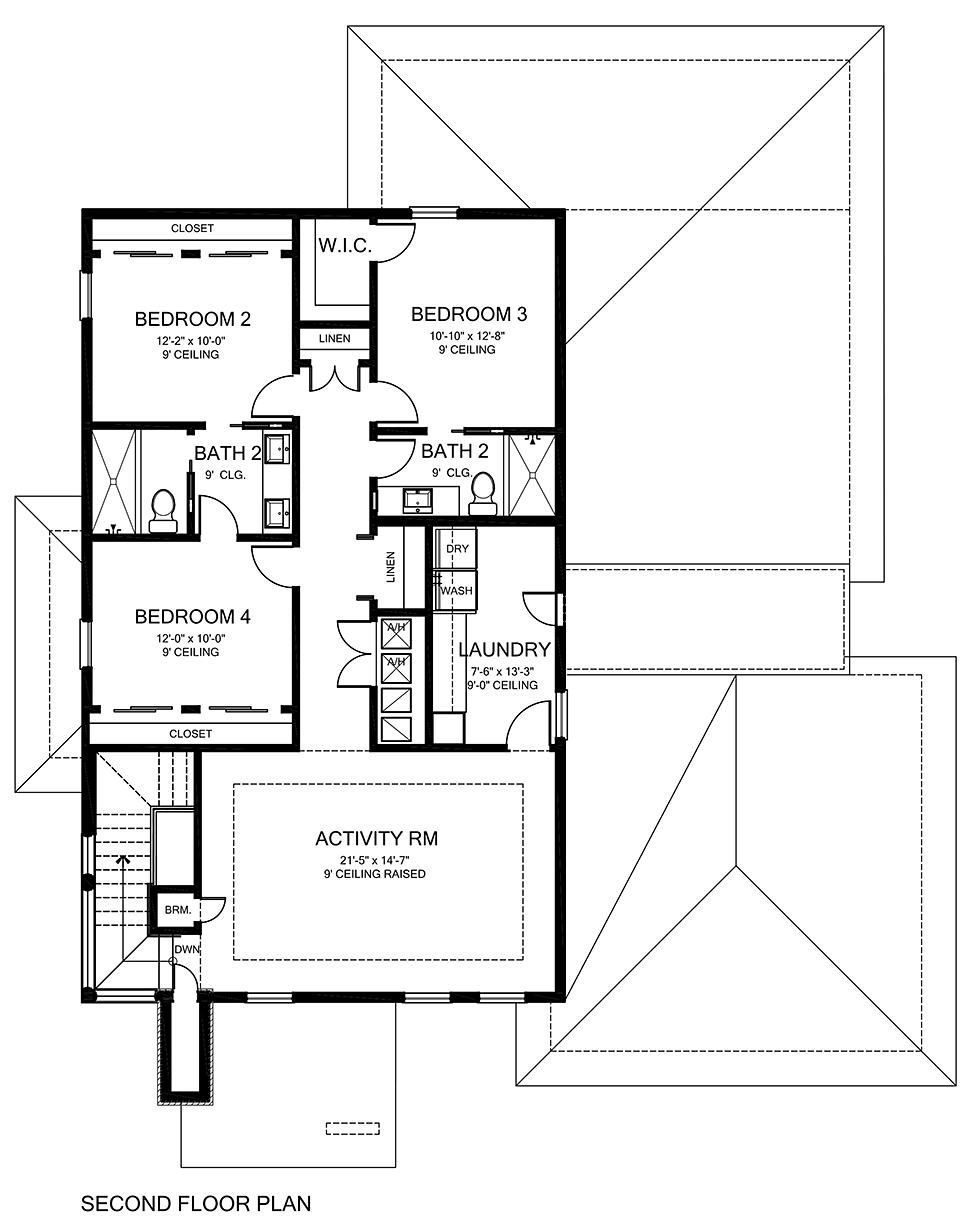 Plan 50899 | Coastal, Modern House with 4 Bed, 4 Bath, 2 Car