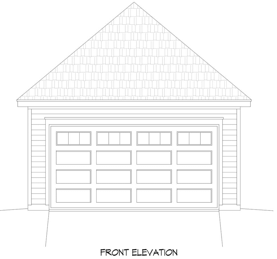 Plan 52102 | Contemporary 2 Car Garage