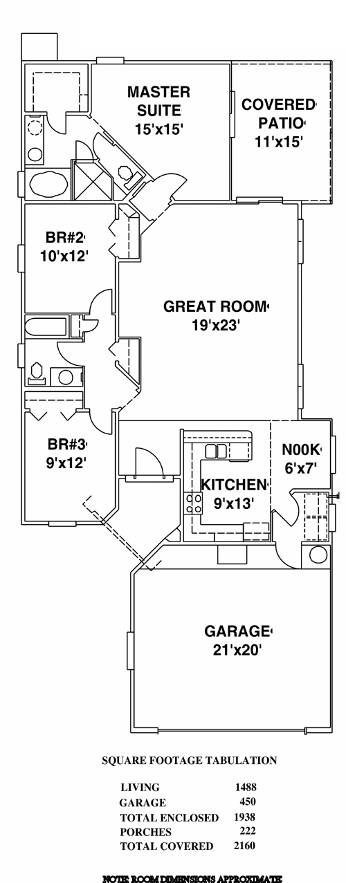Plan 53163 | House with 3 Bed, 2 Bath, 2 Car