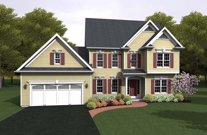 Plan 54113 | Traditional House with 3 Bed, 3 Bath, 2 Car