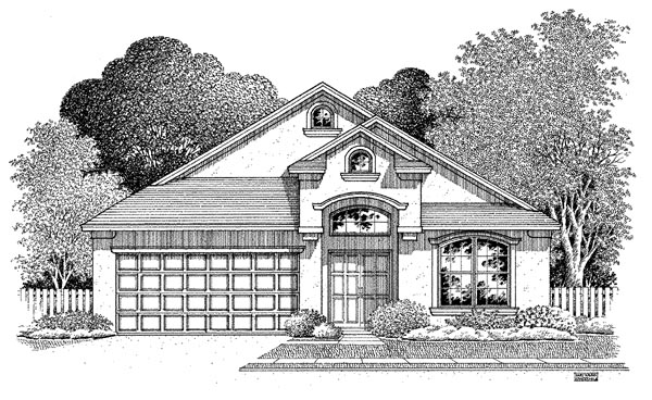Plan 54894 | Florida House with 4 Bed, 3 Bath, 2 Car