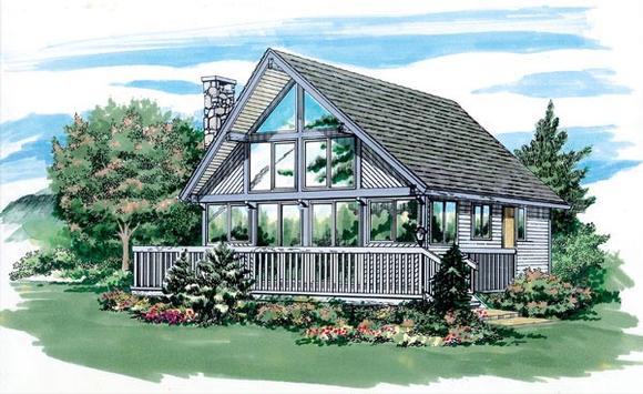 Plan 55135 | Contemporary House with 2 Bed, 1 Bath