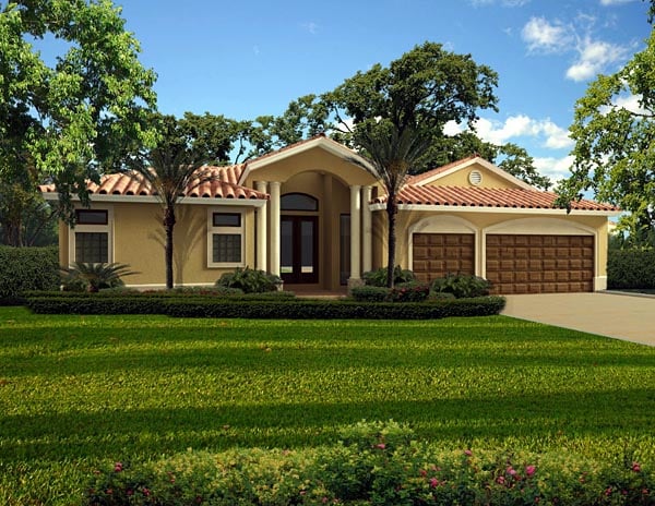 Plan 55876 | One-Story Style, 2403 Sq Ft, 4 Bed, 3 Bath, 3 Car