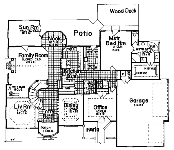 Plan 57151 | European House with 3 Bed, 4 Bath, 3 Car