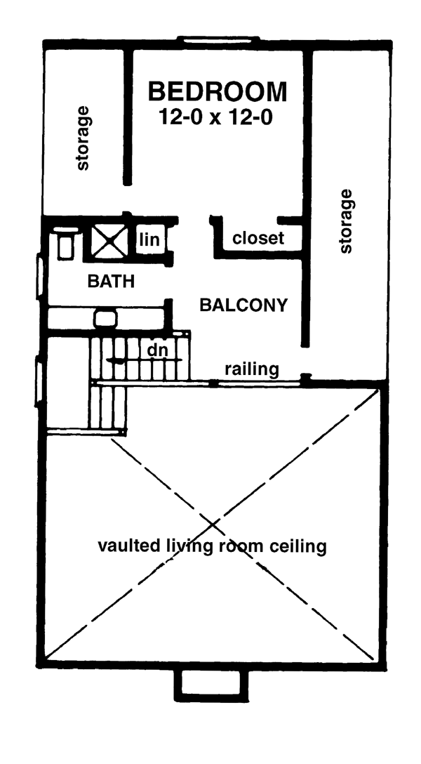Plan 57413 | Narrow Lot, One-Story, Ranch House with 2 Bed, 2 Bath