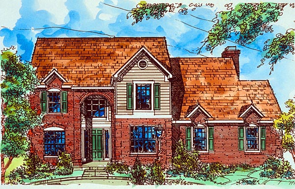 Plan 57518 | European House with 3 Bed, 3 Bath, 2 Car