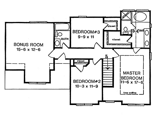 Plan 58005 | House with 3 Bed, 2.5 Bath, 2 Car