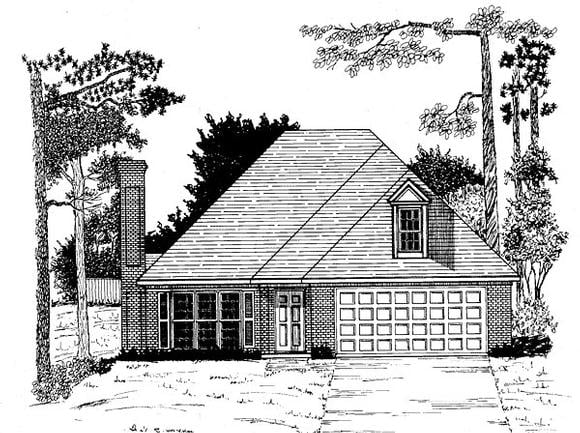 Plan 58083 | Traditional House with 3 Bed, 2 Bath, 2 Car
