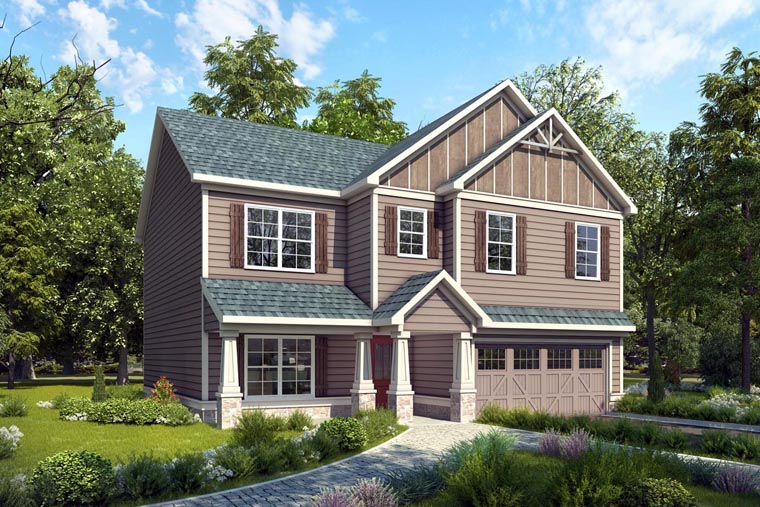 Plan 58271 | Craftsman, Traditional House with 4 Bed, 3 Bath, 2 Car