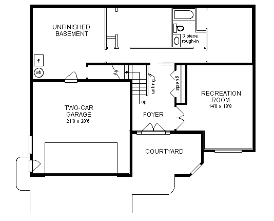 Plan 58684 | European House with 3 Bed, 2 Bath, 2 Car