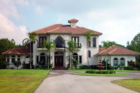 Plan 60545 | Florida, Mediterranean House with 3 Bed, 4 Bath, 2 Car
