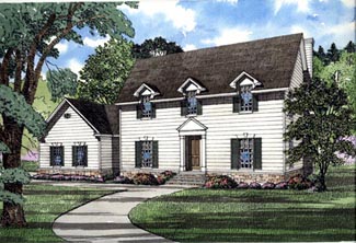 Plan 61070 | Colonial, Southern House with 4 Bed, 4 Bath, 3 Car