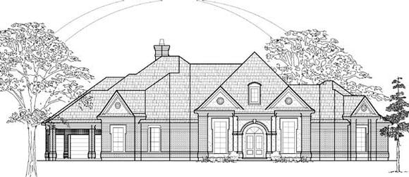 Plan 61598 | House with 4 Bed, 5 Bath, 3 Car