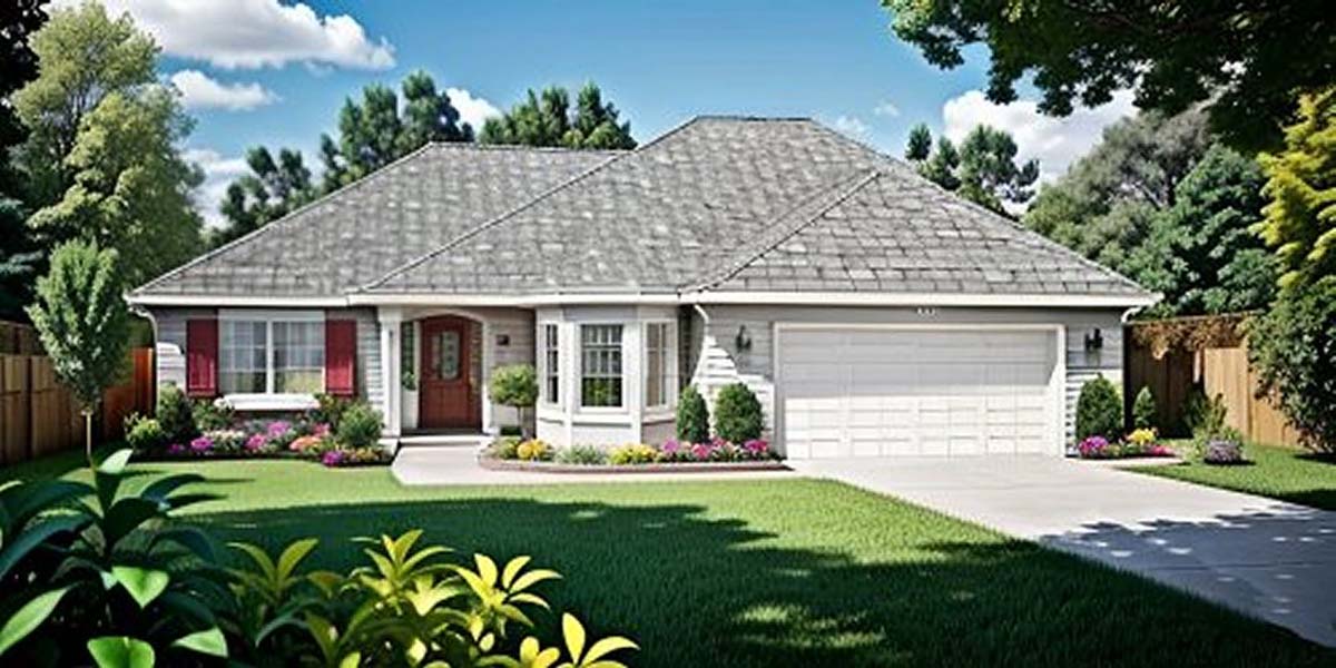 Plan 62572 | One-Story, Traditional House with 3 Bed, 2 Bath, 2 Car