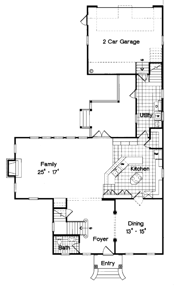 Plan 63032 | Colonial, Southern House with 3 Bed, 3 Bath, 2 Car