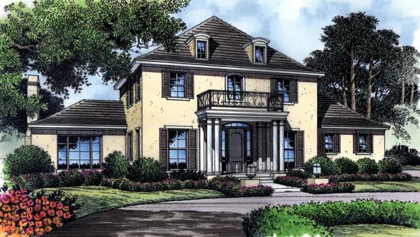 Plan 63039 | Colonial, Mediterranean, Southern House with 5 Bed, 4 Bath ...