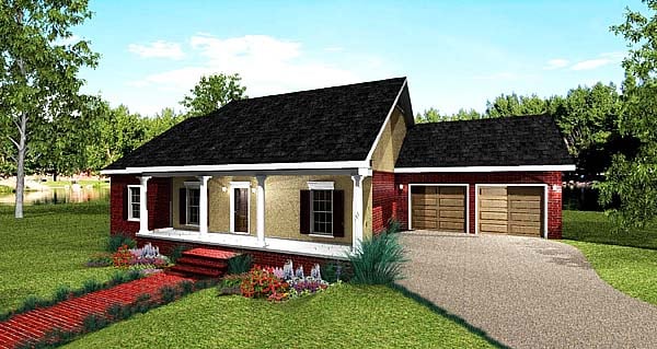 Plan 64566 | Country Style, 1729 Sq Ft, 4 Bed, 2 Bath