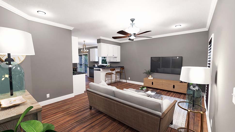 Plan 64582 | Cottage, Country, Craftsman House with 4 Bed, 2 Bath, 2 Car