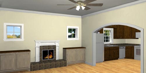 Plan 64584 | Cottage, Country, Southern House with 3 Bed, 2 Bath