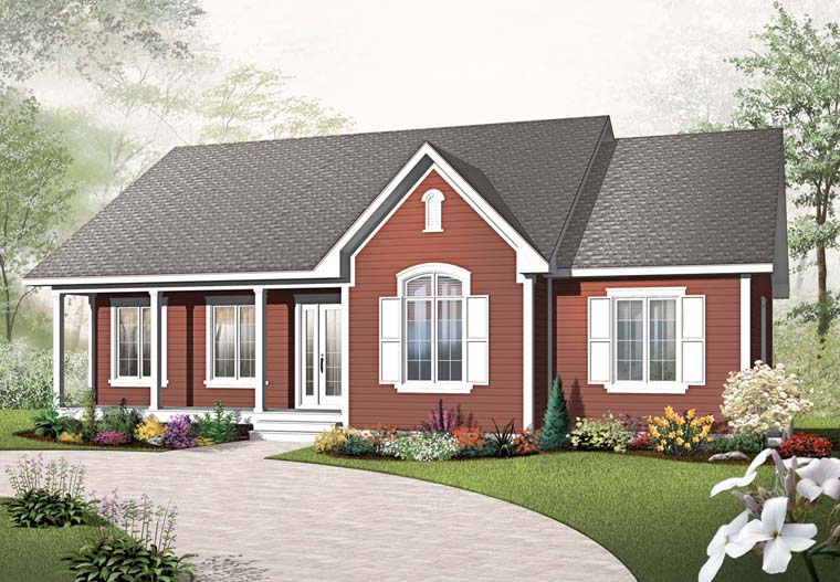 Plan 65016 | Country House with 3 Bed, 1 Bath