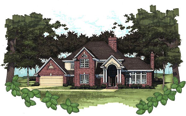 Plan 65855 | House with 3 Bed, 2.5 Bath, 2 Car