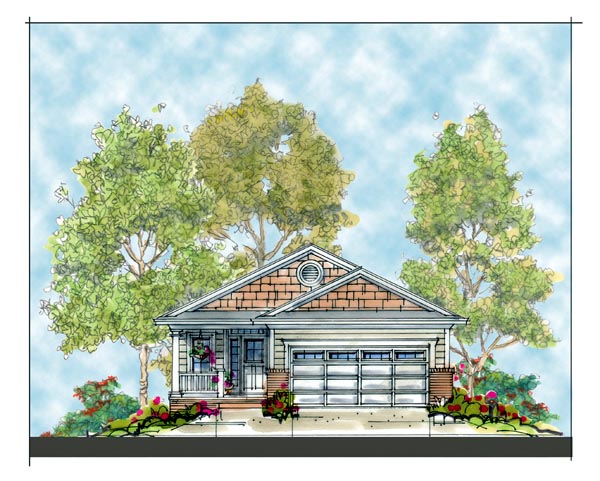 Plan 66406 | Traditional House with 2 Bed, 2 Bath, 2 Car