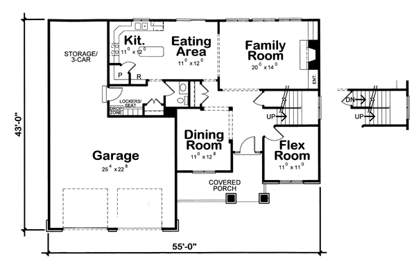 Plan 66575 | Craftsman House with 4 Bed, 3 Bath, 2 Car