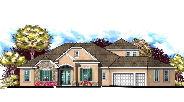 Plan 66902 | Florida, Traditional House with 4 Bed, 4 Bath, 3 Car