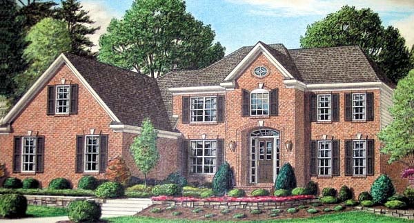 Plan 67119 | Colonial House with 4 Bed, 4 Bath, 3 Car