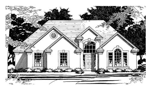 Plan 67789 | Traditional Style with 3 Bed, 4 Bath, 2 Car Garage