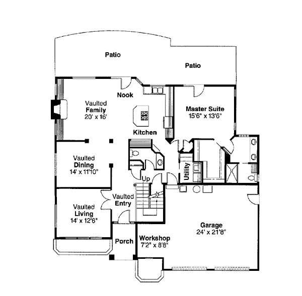 Plan 69120 | Traditional House with 3 Bed, 3 Bath, 2 Car