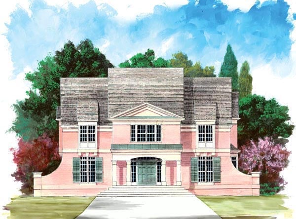 Plan 72072 | Colonial, European House with 4 Bed, 4 Bath, 3 Car