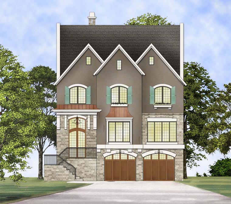 Plan 72236 | European, Traditional House with 3 Bed, 4 Bath, 2 Car