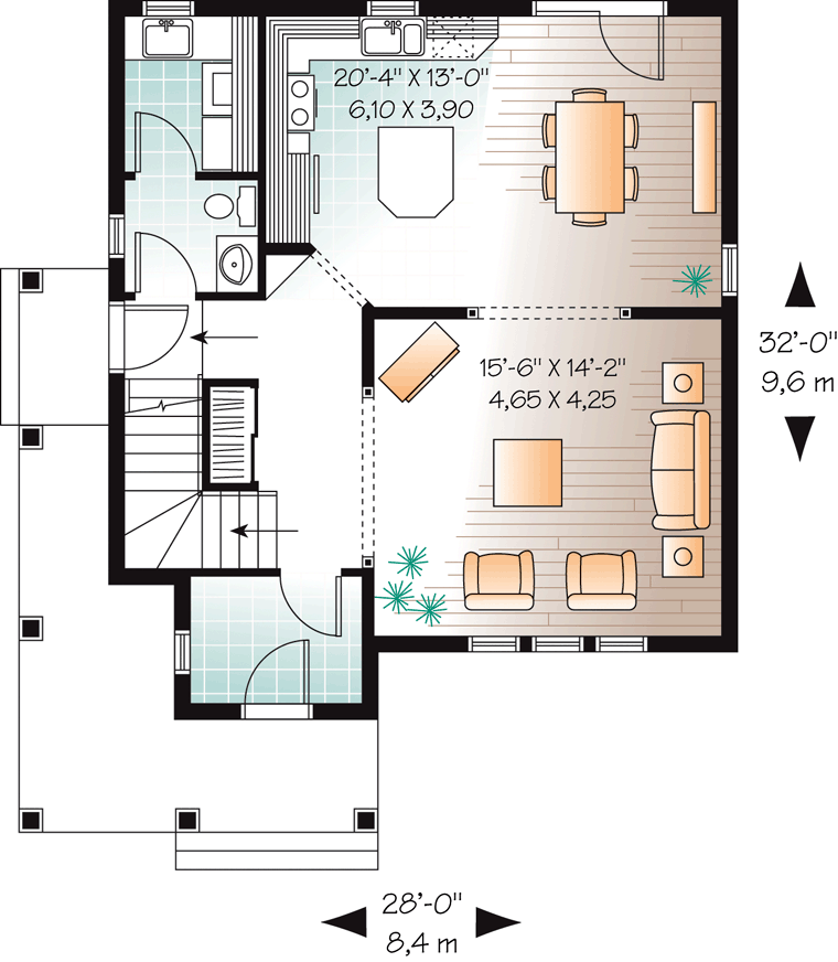 Plan 76236 | Country, Traditional House with 3 Bed, 2 Bath