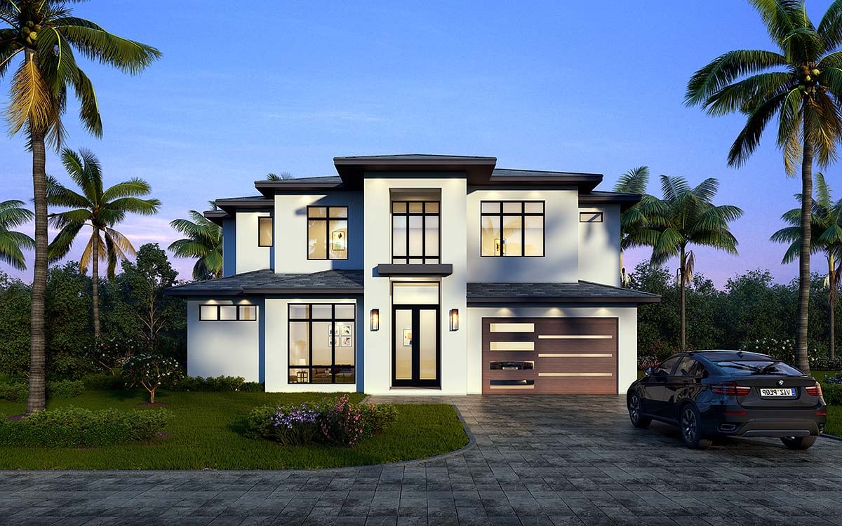 Plan 77631 | Contemporary, Modern House with 4 Bed, 5 Bath, 2 Car