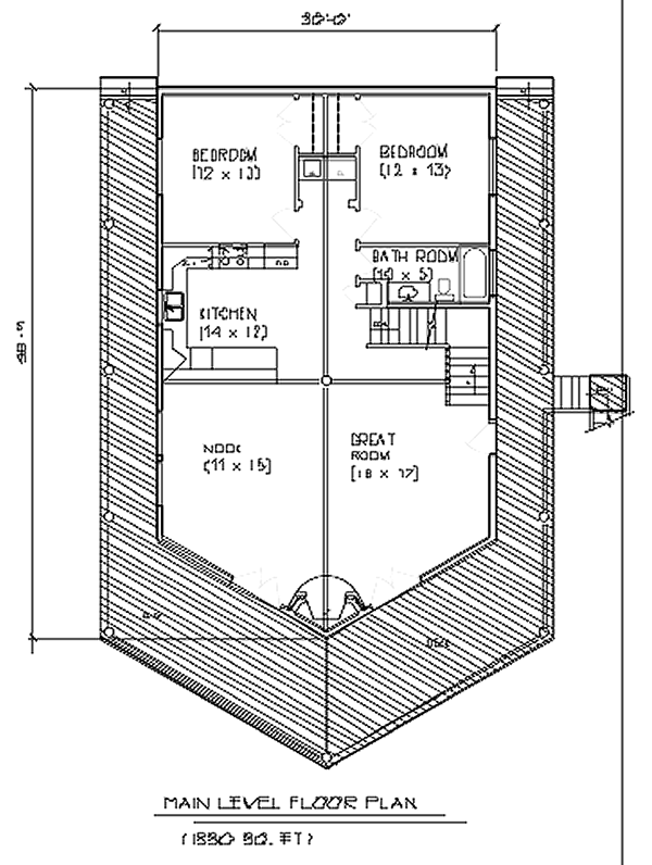 Plan 79702 | Contemporary House with 3 Bed, 2 Bath, 2 Car