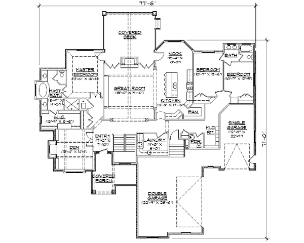 Plan 79836 | European House with 6 Bed, 4 Bath, 3 Car
