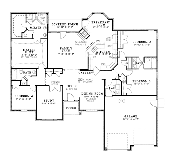 Plan 82091 | European House with 4 Bed, 3 Bath