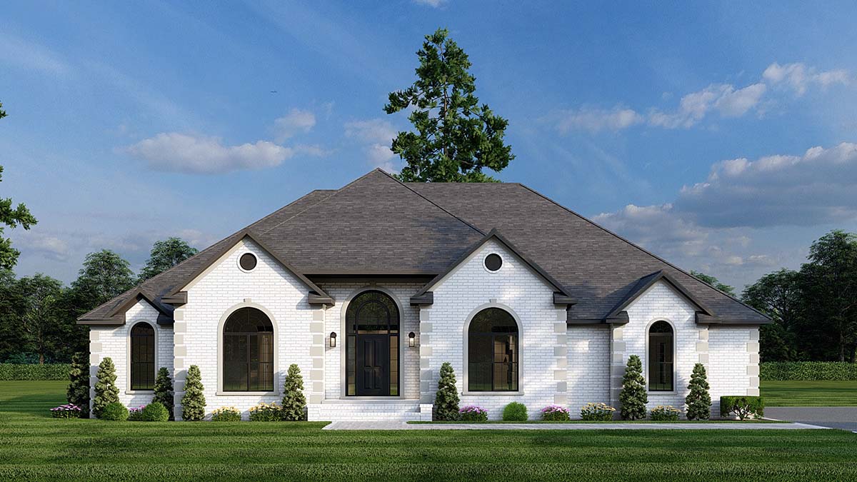 Plan 82124 | European, Traditional House with 4 Bed, 3 Bath, 2 Car