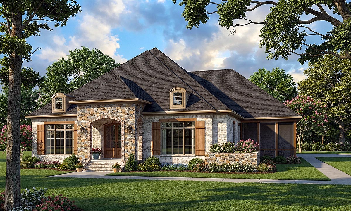 Plan 82412 | House with 3 Bed, 3 Bath, 2 Car