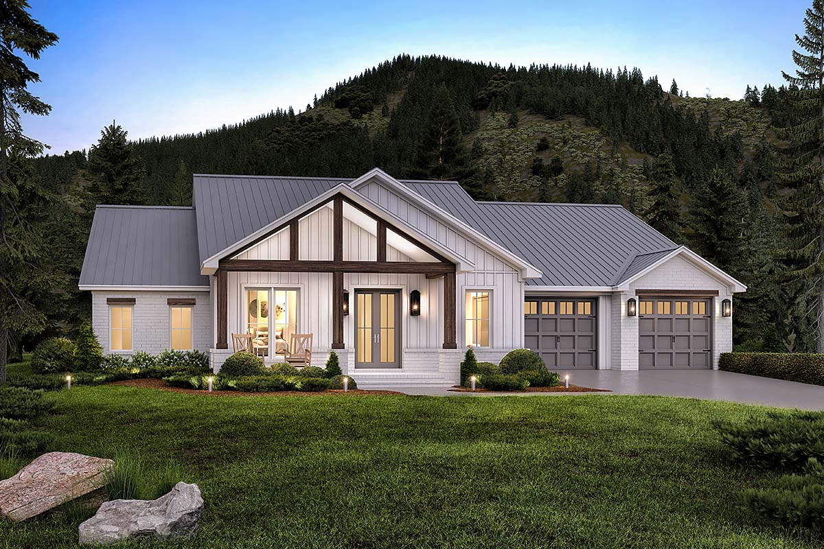 Plan 82941 | Country, Farmhouse, Southern House with 3 Bed, 3 Bath, 2 Car